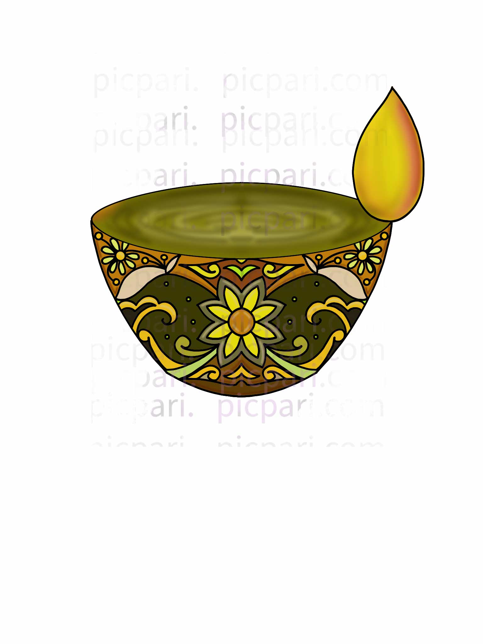 DIWALI DIYA COLOURING PAGE PDF PCPS Diwali Diya 0008